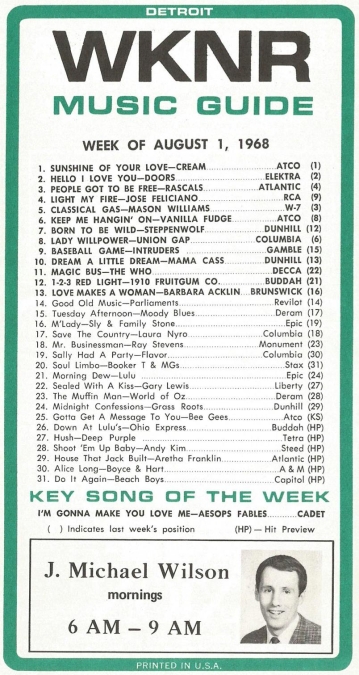 WKNR Hits Charts 1963 - 1972